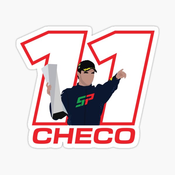 Pegatina for Sale con la obra «Sergio Pérez 11 Checo» de Amir Riyaz ...