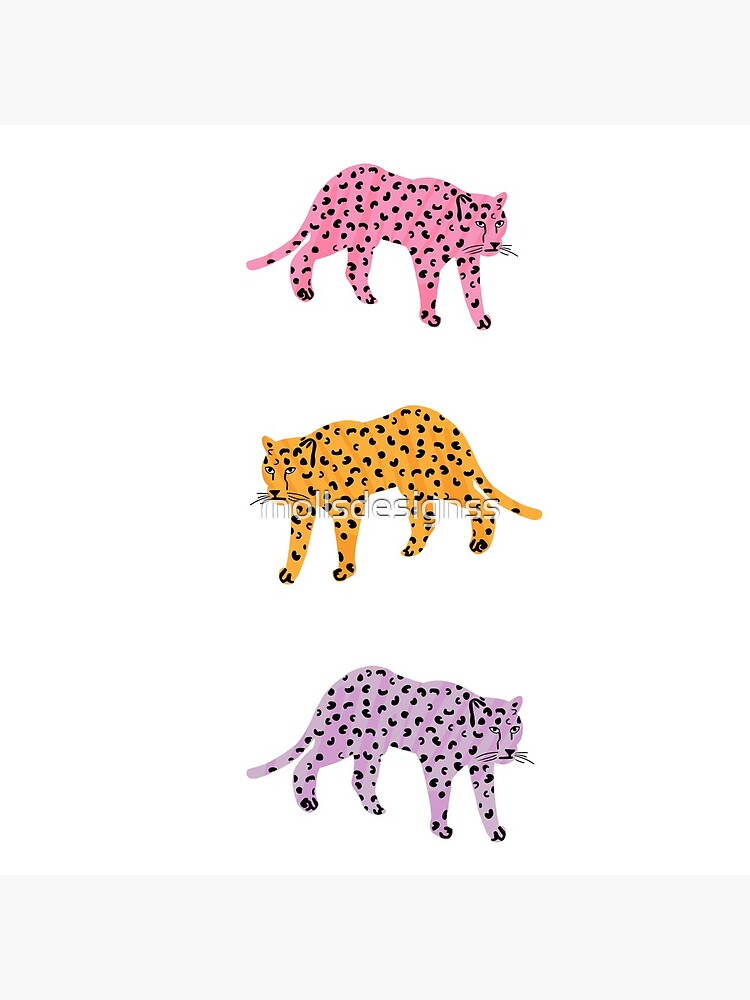 "three preppy leopard sticker pack" Poster for Sale by mollsdesignss ...