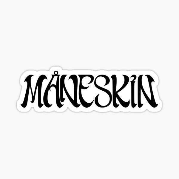 "Maneskin black logo" Sticker for Sale by Liluna | Redbubble