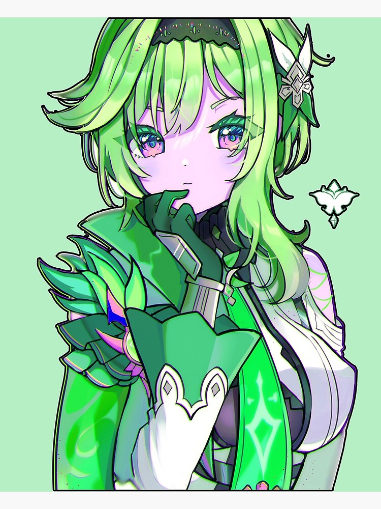 "eula genshin impact green eula" Poster by dex1one | Redbubble