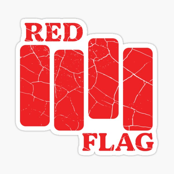 "Red Flag" Sticker by SIRAKIRI | Redbubble