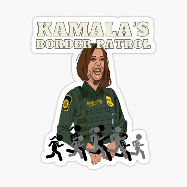 "Kamala's Border Patrol" Sticker by LTLClothing | Redbubble
