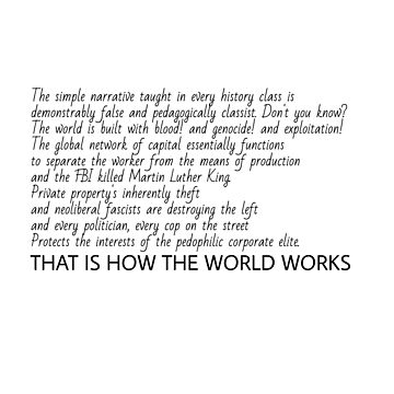 "How the World Works Bo Burnham Inside" Sticker for Sale by haychis | Redbubble