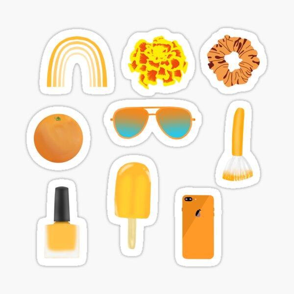 "Orange Sticker Pack" Sticker for Sale by elle-dee-art | Redbubble