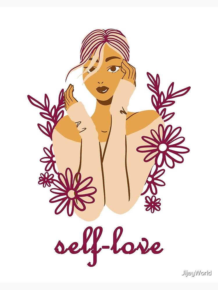 "Self Love Digital Drawing for Girls" Poster by JijayWorld | Redbubble
