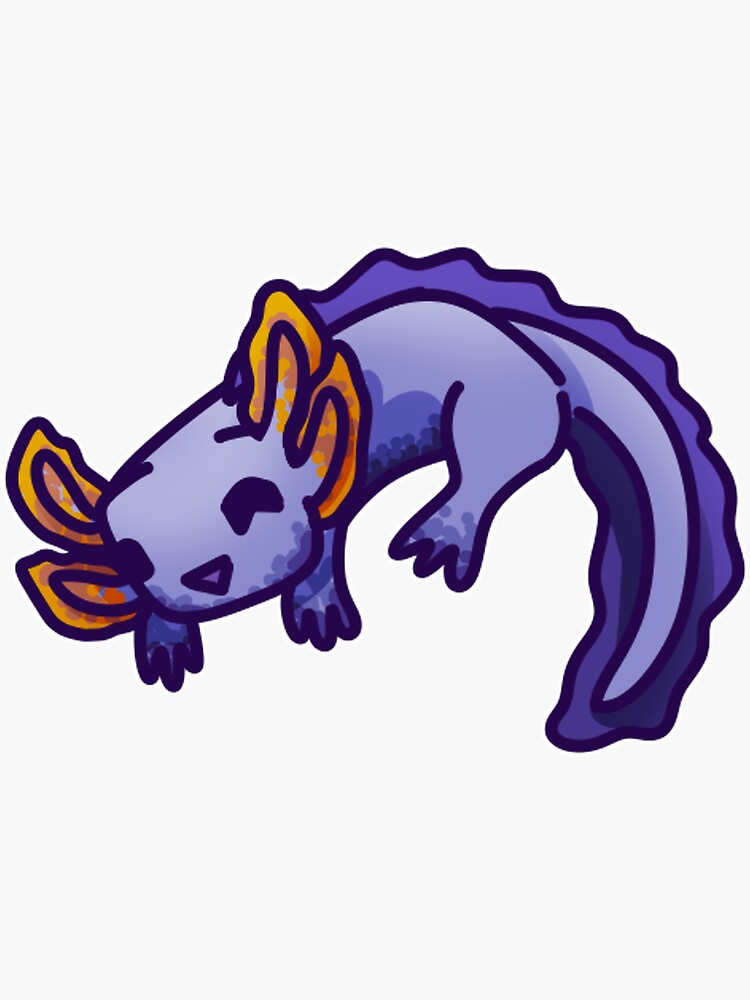 "Minecraft Axolotl Sticker - Purple" Sticker for Sale by WckedWstelands ...