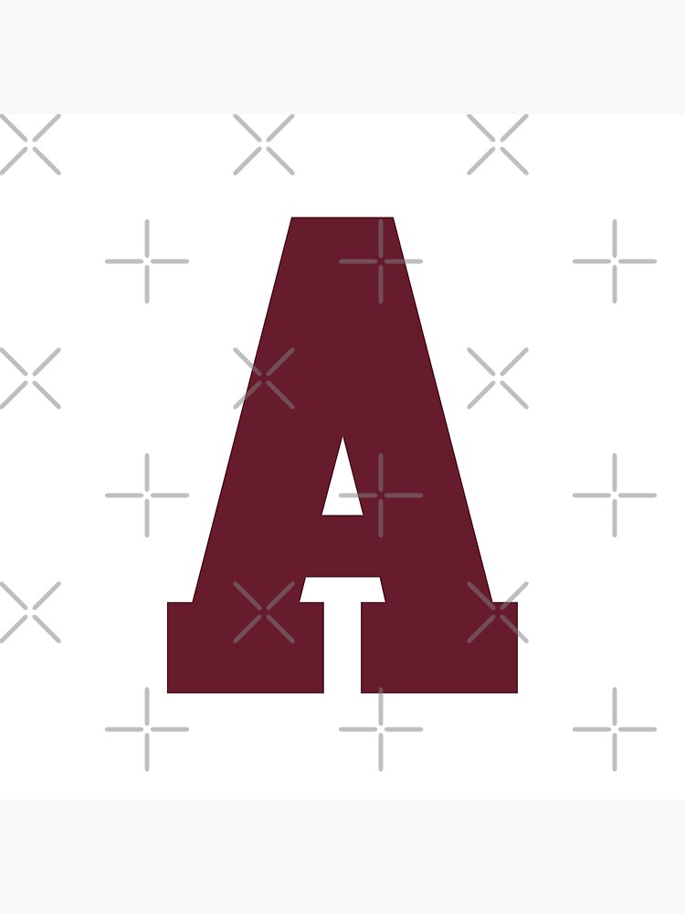 "Alphabet, Maroon A, Sports letter A" Art Print for Sale by ...