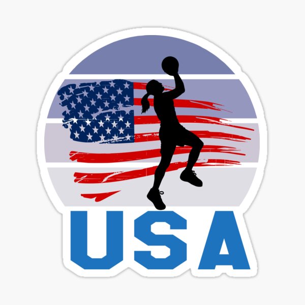 "Basketball Player 2021 Sports USA Flag" Sticker for Sale by ...