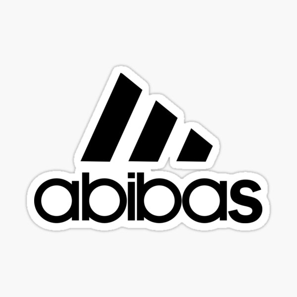 "ABIBAS" Sticker for Sale by ABRARARTIST | Redbubble
