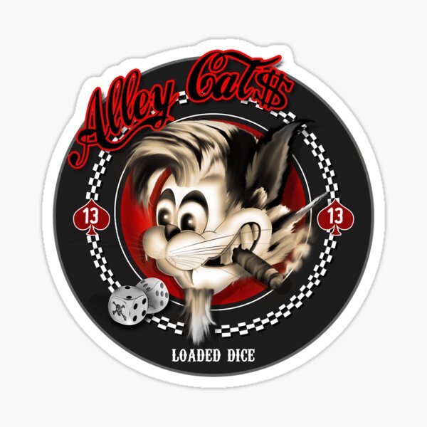 "Alley Cats Loaded Dice" Sticker for Sale by HelloStrayCats | Redbubble