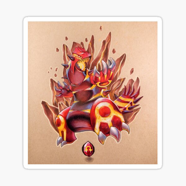 "Primal Groudon Pokemon" Sticker for Sale by ZAXERART | Redbubble