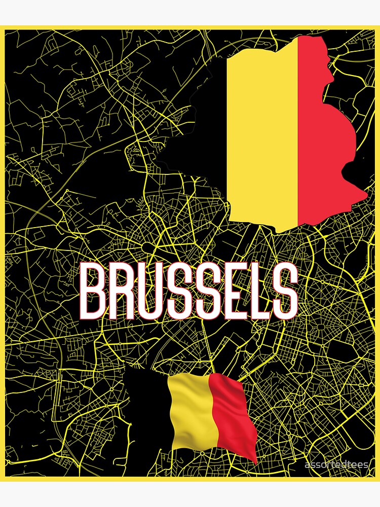 "Brussels, Belgium" Sticker for Sale by assortedtees | Redbubble