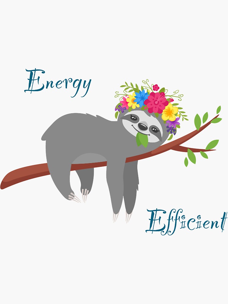 "Energy Efficient" Sticker by thelovelymommy | Redbubble
