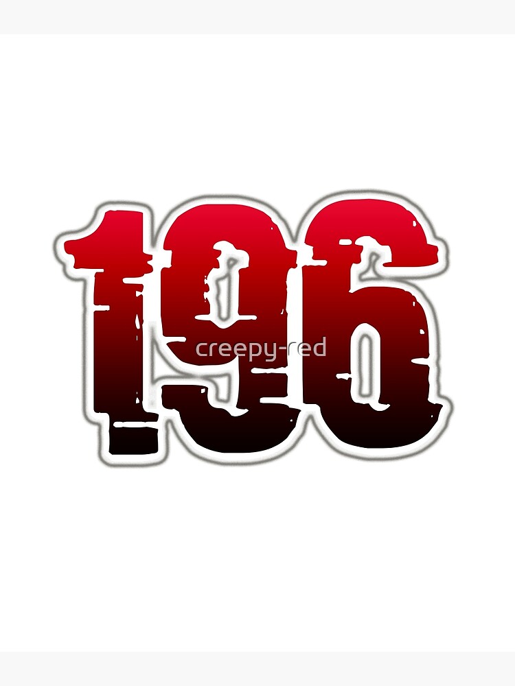 "Creepy Red Number 196" Poster by creepy-red | Redbubble