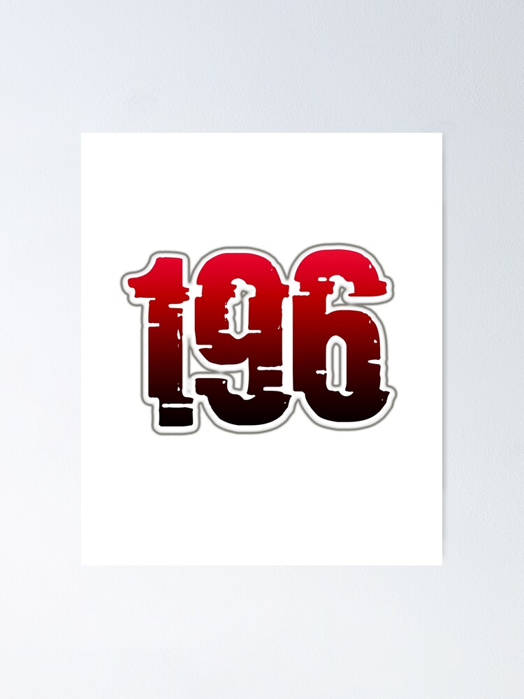 "Creepy Red Number 196" Poster by creepy-red | Redbubble
