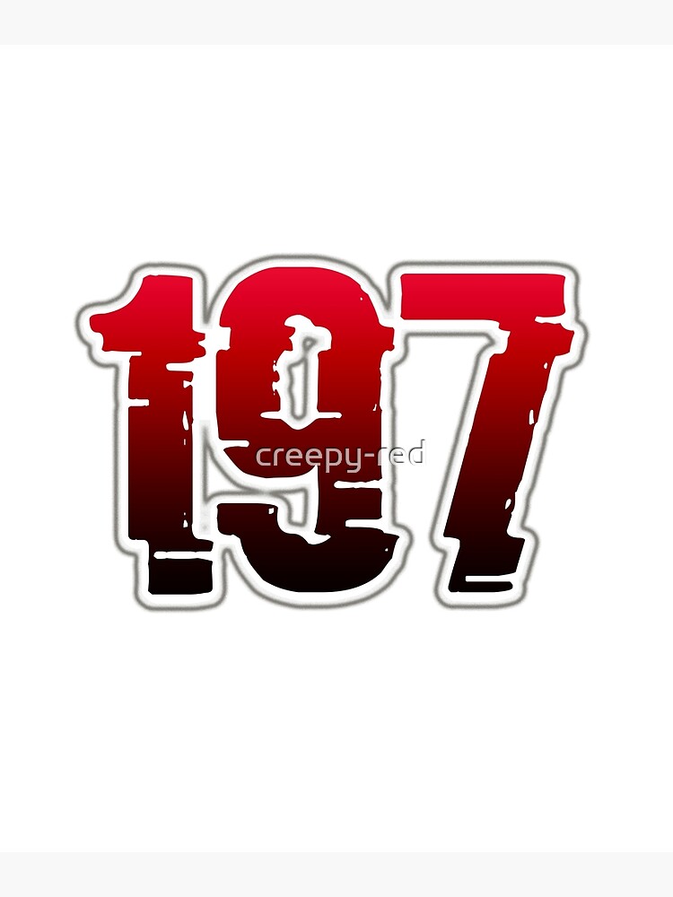 "Creepy Red Number 197" Poster for Sale by creepy-red | Redbubble