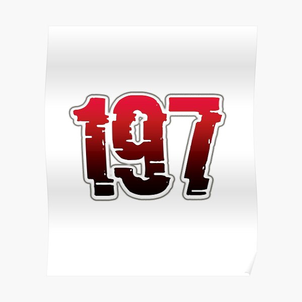"Creepy Red Number 197" Poster for Sale by creepy-red | Redbubble