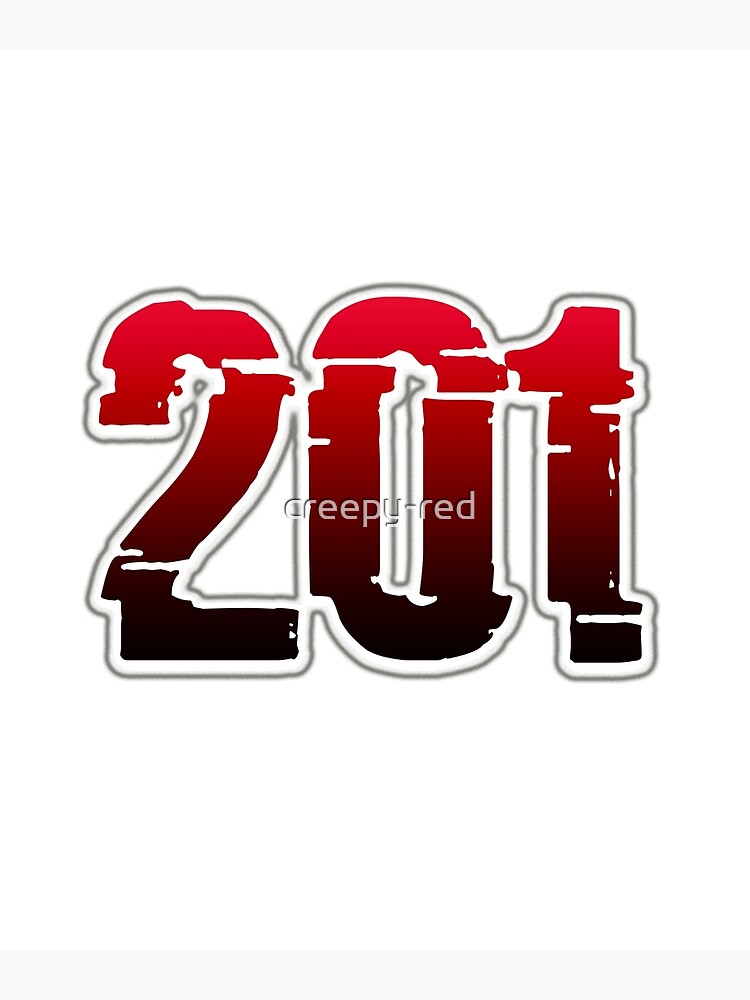"Creepy Red Number 201" Poster for Sale by creepy-red | Redbubble