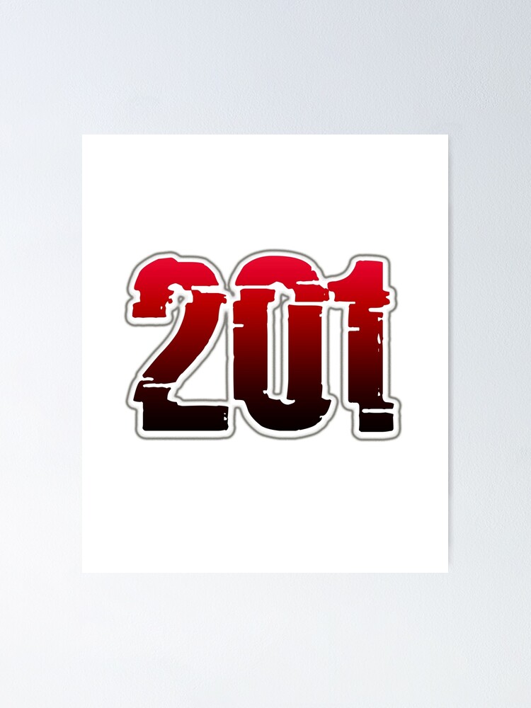 "Creepy Red Number 201" Poster for Sale by creepy-red | Redbubble