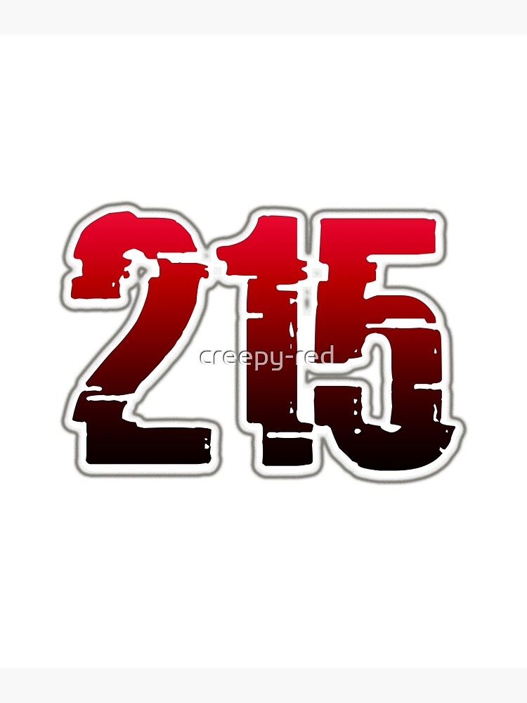 "Creepy Red Number 215" Poster for Sale by creepy-red | Redbubble