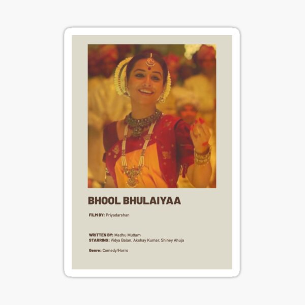 "Bhool Bhulaiyaa - minimalist movie poster " Sticker for Sale by ...