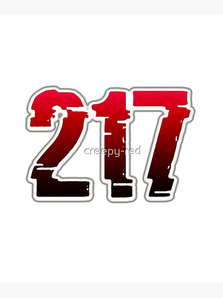 "Creepy Red Number 217" Poster by creepy-red | Redbubble
