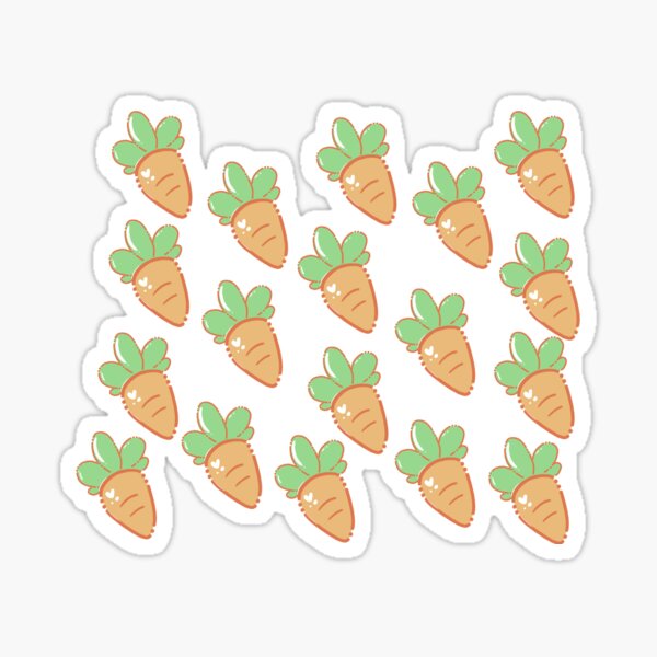 "Cute Carrots" Sticker for Sale by SkeliRed | Redbubble