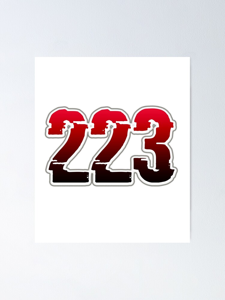 "Creepy Red Number 223" Poster for Sale by creepy-red | Redbubble