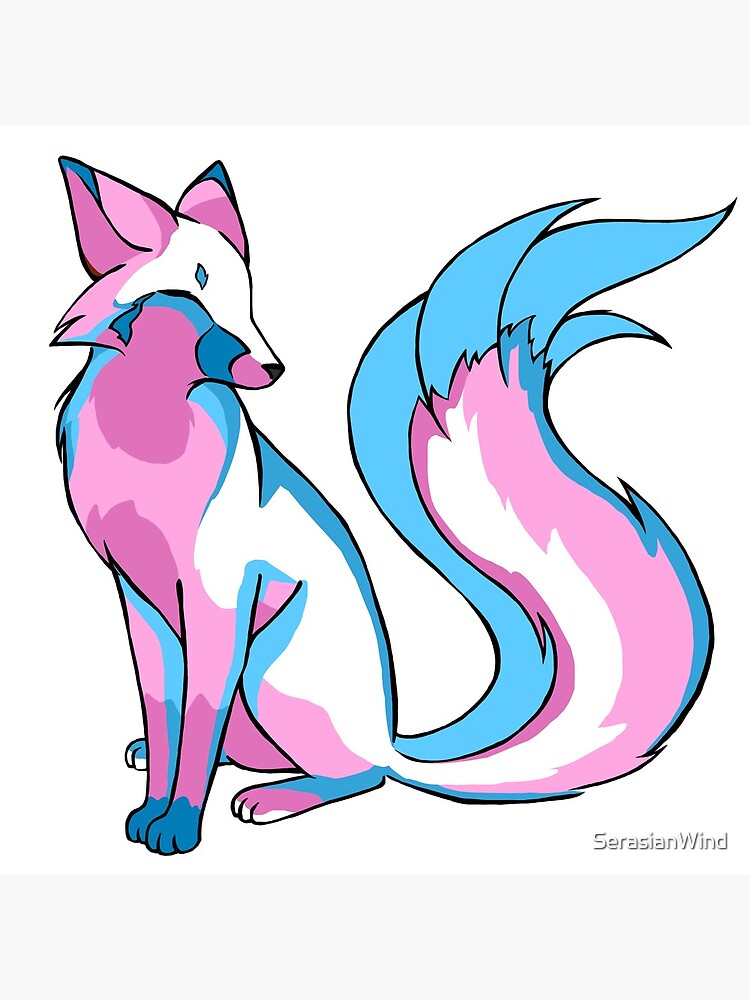 "Trans Fox" Poster for Sale by SerasianWind | Redbubble