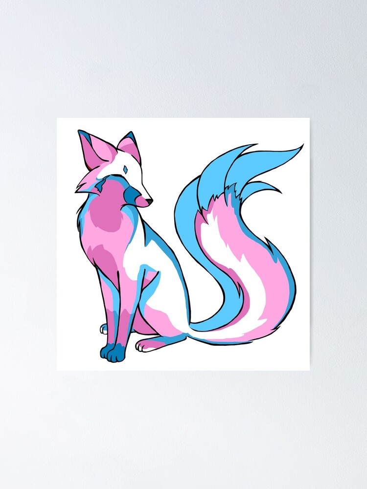 "Trans Fox" Poster for Sale by SerasianWind | Redbubble