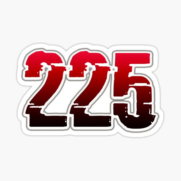 "Creepy Red Number 225" Sticker for Sale by creepy-red | Redbubble
