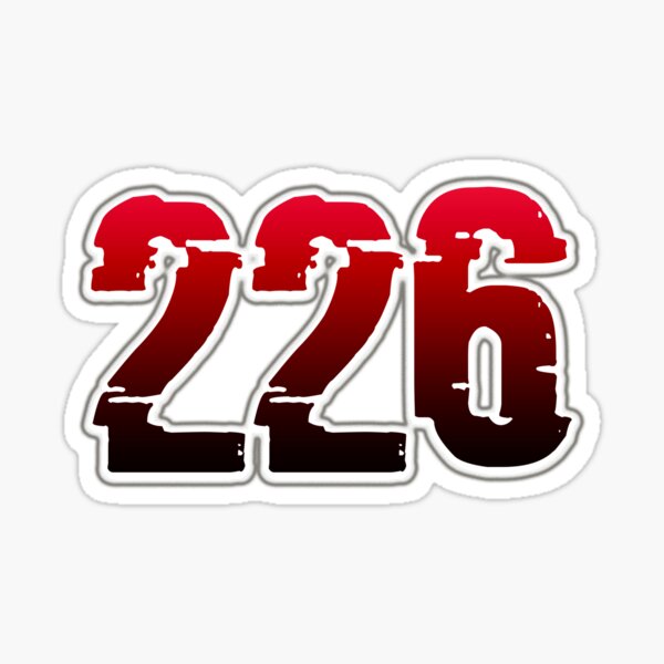 "Creepy Red Number 226" Sticker for Sale by creepy-red | Redbubble