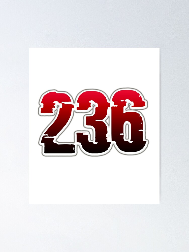 "Creepy Red Number 236" Poster for Sale by creepy-red | Redbubble