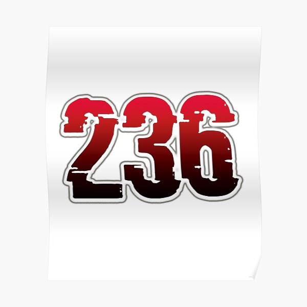 "Creepy Red Number 236" Poster for Sale by creepy-red | Redbubble