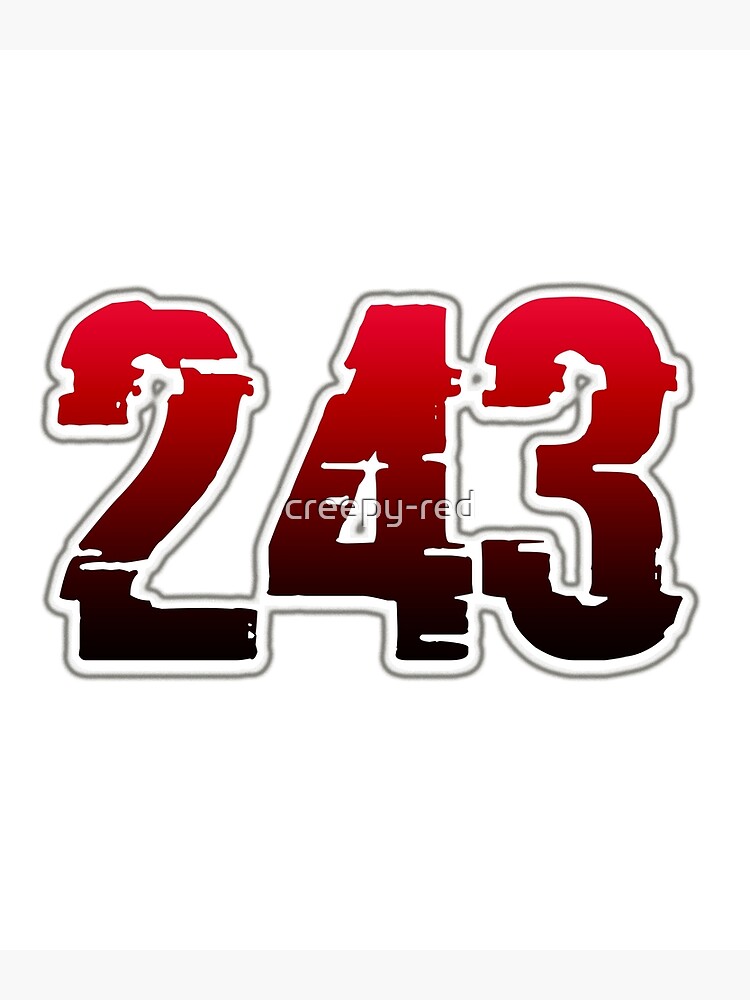 "Creepy Red Number 243" Poster for Sale by creepy-red | Redbubble
