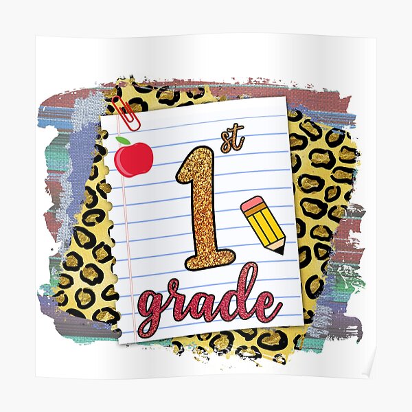 "First Grade Happy First Day of School- Back to School " Poster by ...