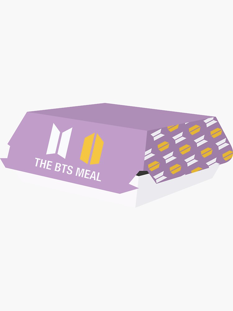 "BTS x ARMY x McDonald's the bts meal nuggets box" Sticker for Sale by ...