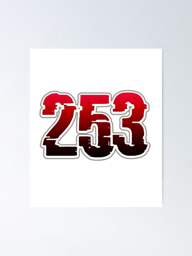 "Creepy Red Number 253" Poster for Sale by creepy-red | Redbubble