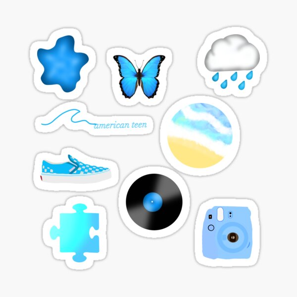 "Blue Sticker pack" Sticker for Sale by elle-dee-art | Redbubble