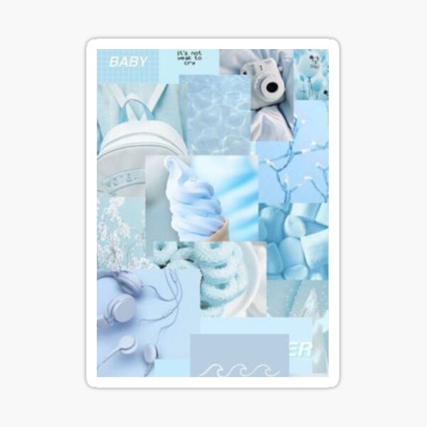 "Light blue aesthetic" Sticker for Sale by rimrimdagoat666 | Redbubble
