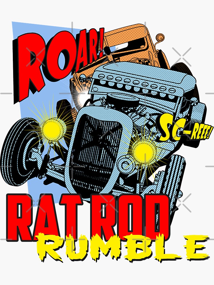 "Rat Rumble Classic Hot Rod Movie funny" Sticker for Sale by ...