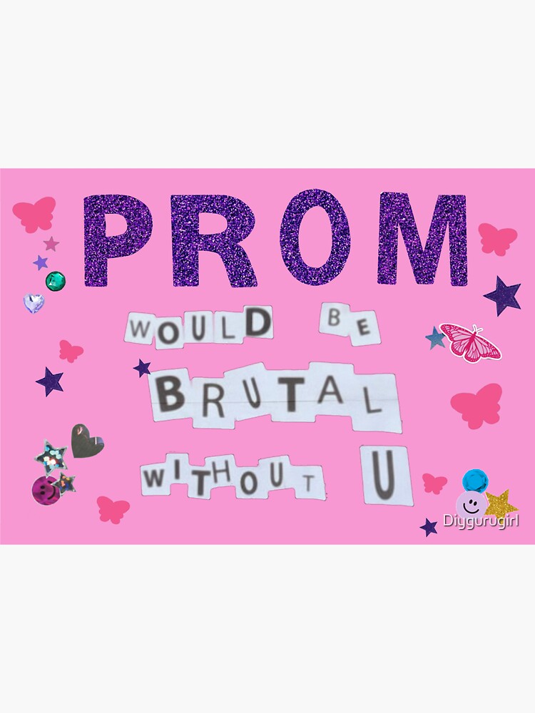 "olivia rodrigo sour prom brutual promposal" Sticker by Diygurugirl ...