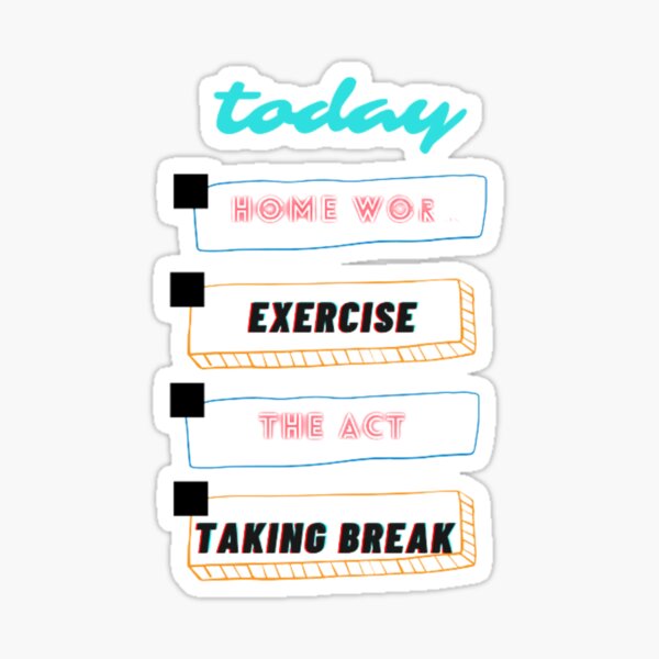 "thing to do today" Sticker for Sale by Tooing | Redbubble