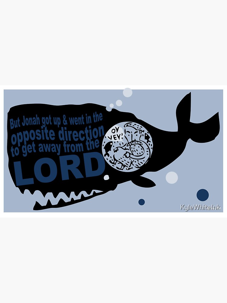 "Jonah & the Big Fish" Sticker for Sale by KyleWhiteInk | Redbubble