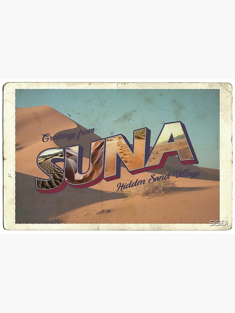 "Greetings Postcard (Hidden Sand Village)" Poster for Sale by SiSiDi ...