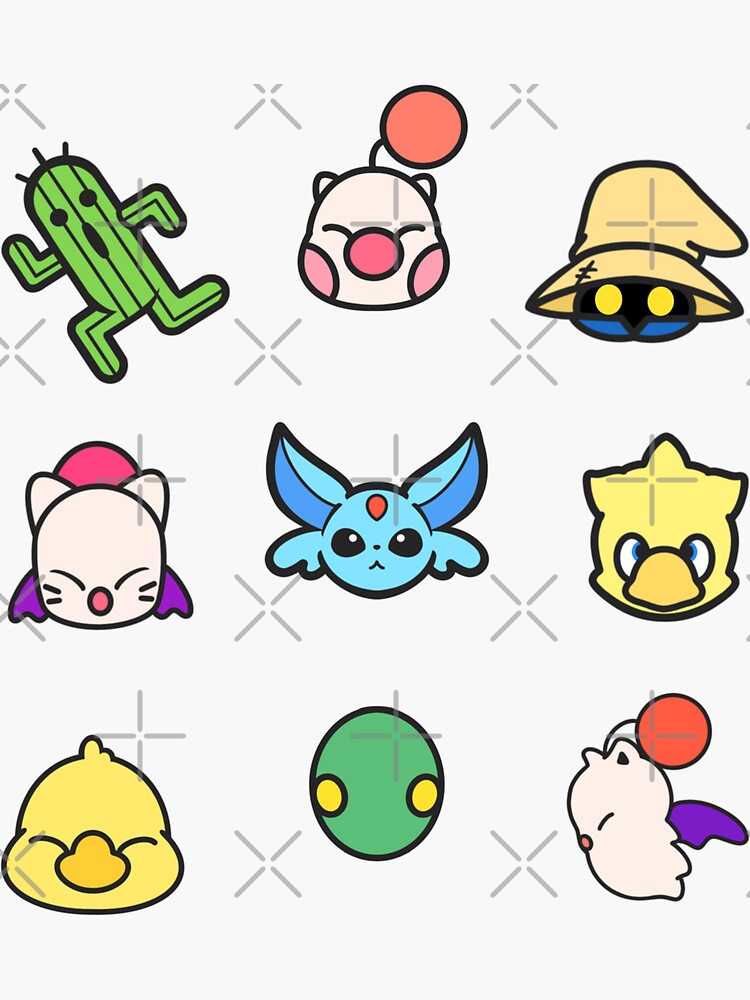 "Ff cute cartoon pattern" Sticker by Mkawaii | Redbubble