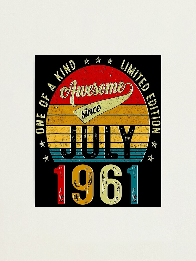  60 Jahre Vintage 1961 Limited Edition 60 Geburtstag Fotodruck Von