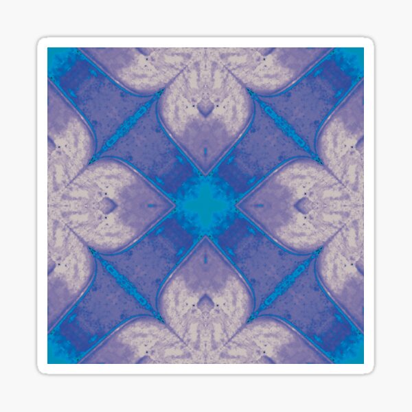 "Leaf X Flower Pattern BLUE, Floor Tiles Square Design Graphic ZS030 ...