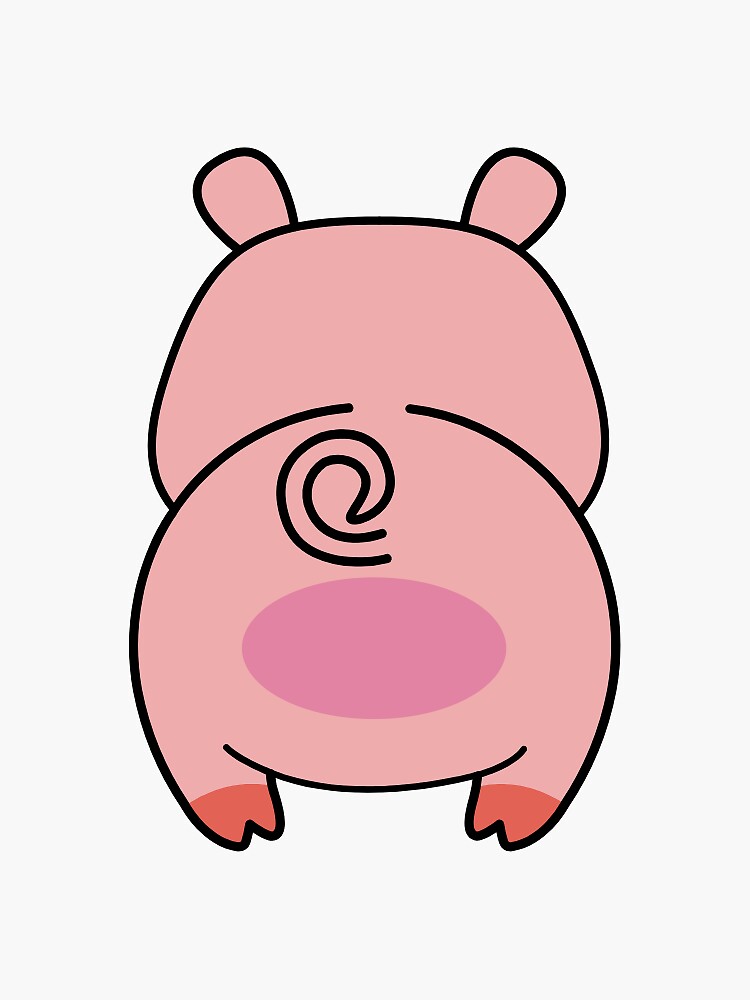 "Pig Butt" Sticker by sweetnutid | Redbubble