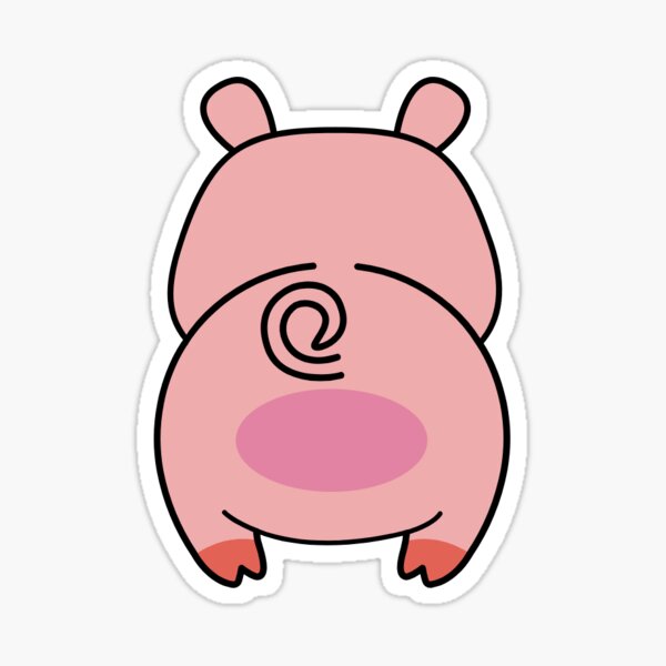 "Pig Butt" Sticker by sweetnutid | Redbubble